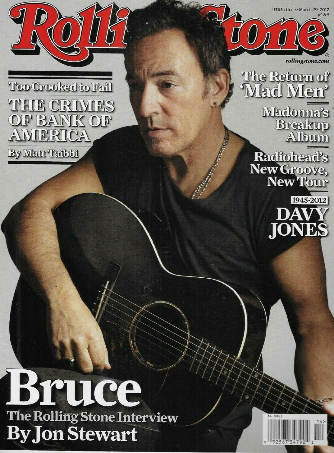 Rolling Stone Magazine Bruce Springsteen Diplo Davy Jones Bank Of ...