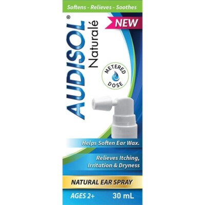 Audisol Naturale Ear Spray 30ml for dry ears - Softens ear wax | eBay