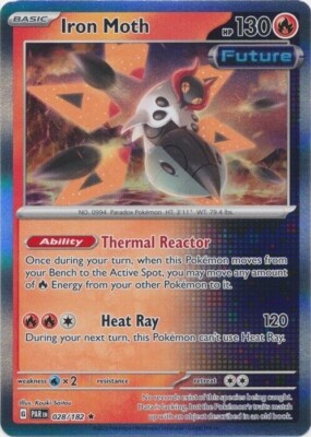 Iron Moth 028/182 Holo Rare Pokemon Paradox Rift | eBay