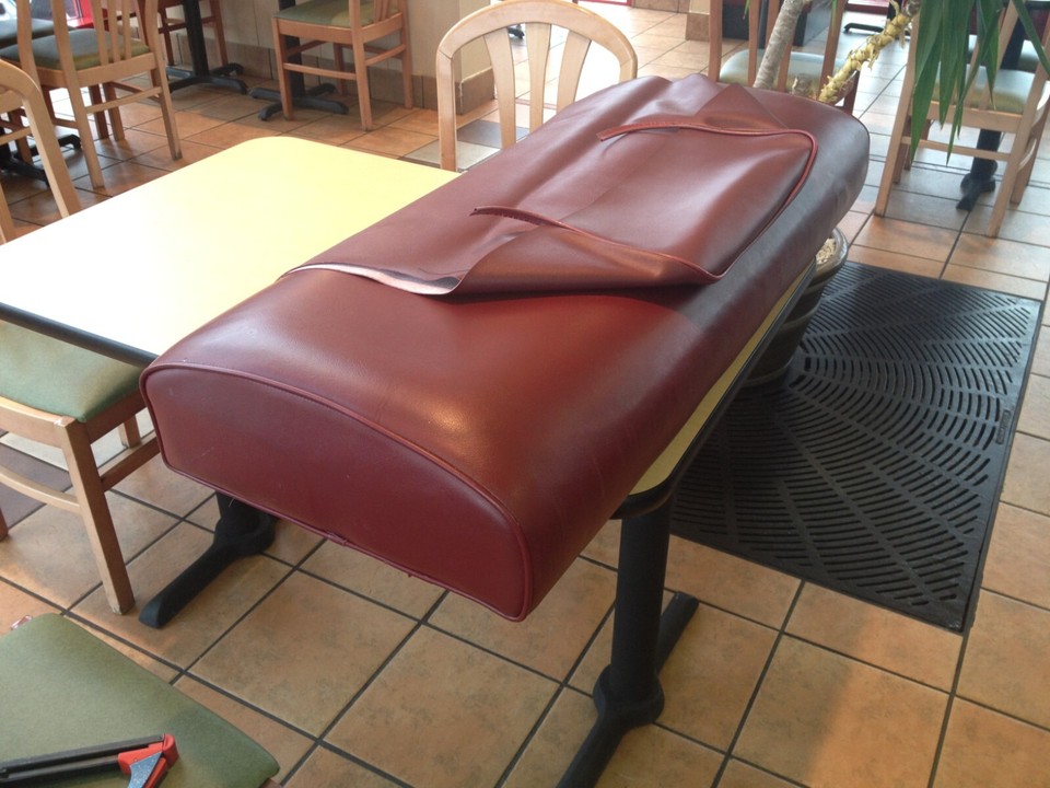 Restaurant Booth Seat Cover Repair - DIY STAPLE ON Custom Replacement ...