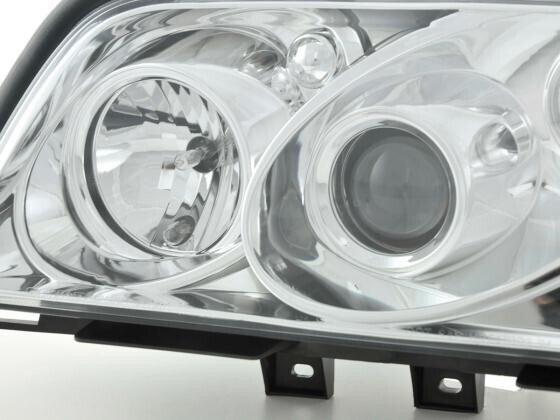 FK LED DRL Halo Ring Headlight Mercedes C-Class W202 Chrome 202 | eBay
