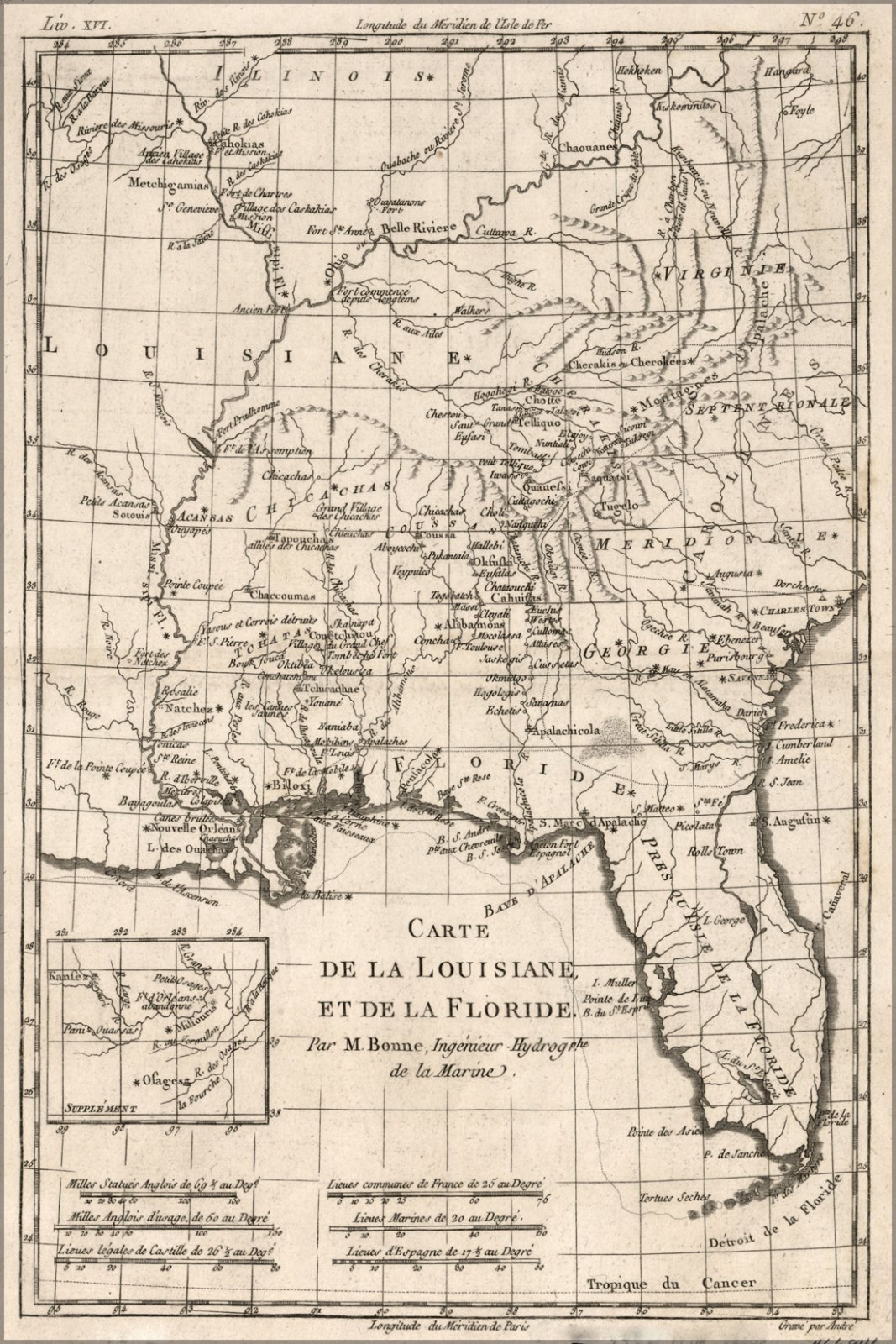 Poster, Many Sizes; Map Of Louisiana & Florida 1780 In French | eBay