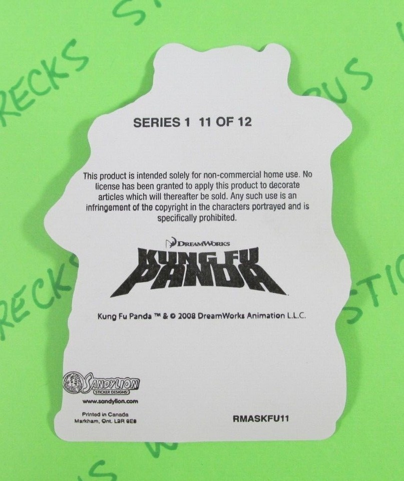 Kung Fu Panda Poe & Tia Lung Sticker Card Sandylion Glittery | eBay