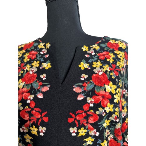 Liz Claiborne Floral Midi Dress Size 10 Bell Sleeve Hippie Bohemian ...