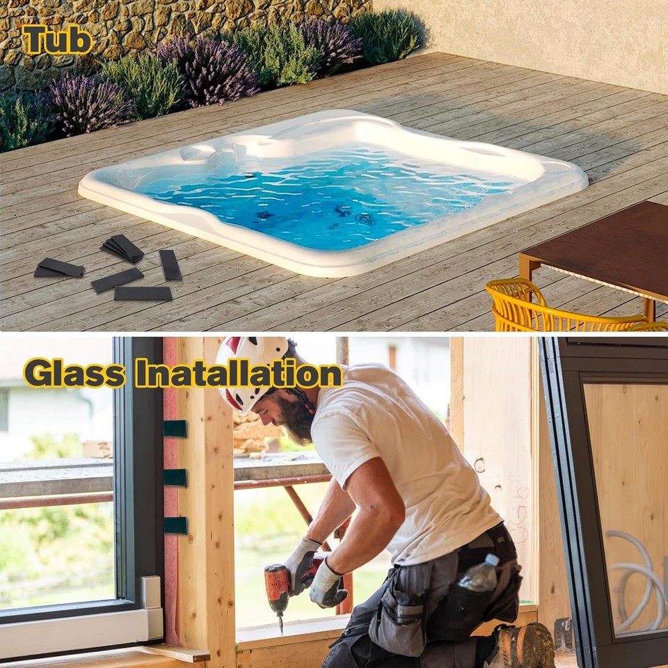 80 PCS Solid Plastic Shims for Leveling, Flat Drywall black | eBay