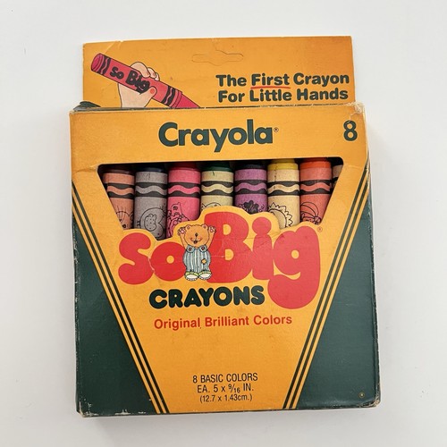 Vtg 1986 Crayola So BIG Crayons For Little Hands 8 Pack Read Desc ...