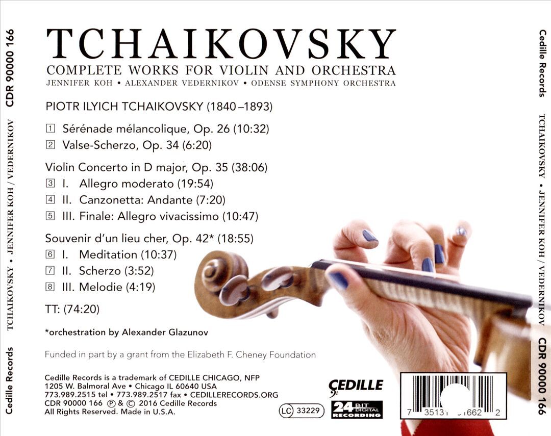 TCHAIKOVSKY: COMPLETE WORKS FOR VIOLIN AND ORCHESTRA NEW CD ...