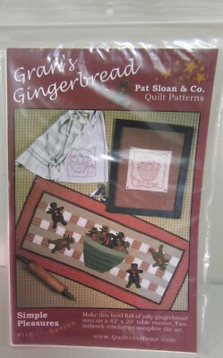 Simple Pleasures Gran's Gingerbread Pat Sloan Pattern #117 42x20" Table ...