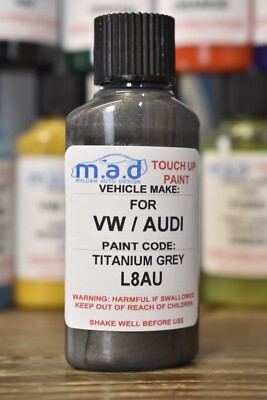 M.A.D Audi VW Titanium Grey L8AU Alloy Wheel Paint Touch Up Kit 30ML ...