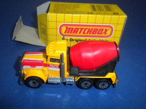 PETERBILT CEMENT TRUCK MB19 MATCHBOX VEHICLE/CAR with BOX 1990's HIGH ...