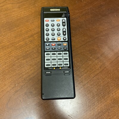 VINTAGE GEMINI REMOTE CONTROL TV DVD VCR CABLE WITH TEACH LEARN BUTTON ...