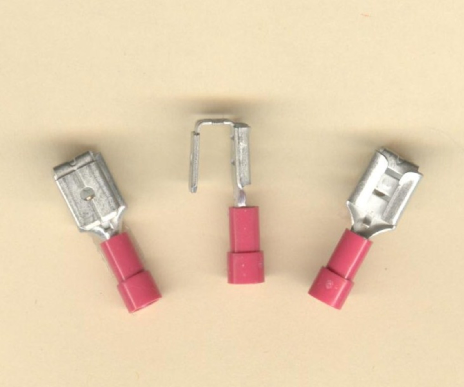 50 RED Insulated PIGGYBACK Terminal Connectors #22-18 Wire Gauge AWG ...