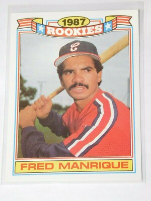 1988 TOPPS BASEBALL 1987 ROOKIES COMMEMORATIVE SET FRED MANRIQUE CARD ...