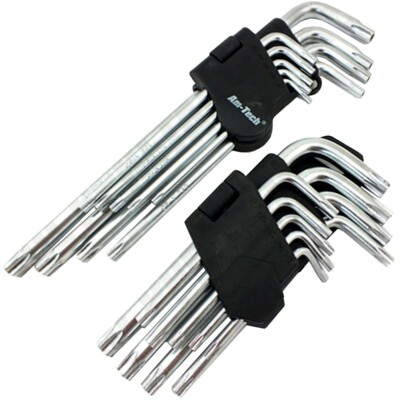 9PC TAMPERPROOF OFFSET TORX KEY SHORT/LONG Security Allen Star Anti ...