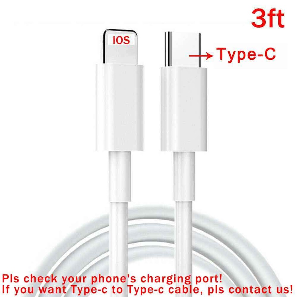USB Type C Fast Charging Cable Cord For Apple iPhone 15 14 13 12 11 Pro ...