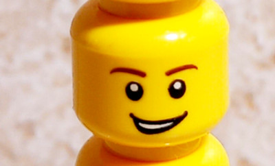 New LEGO Boy Head Guy Smile Sideways Teeth Yellow flesh Brown Eyebrows ...