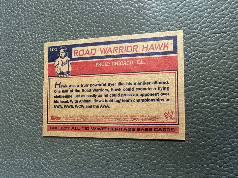 2012 Topps Heritage WWE Road Warrior Hawk #101 | eBay