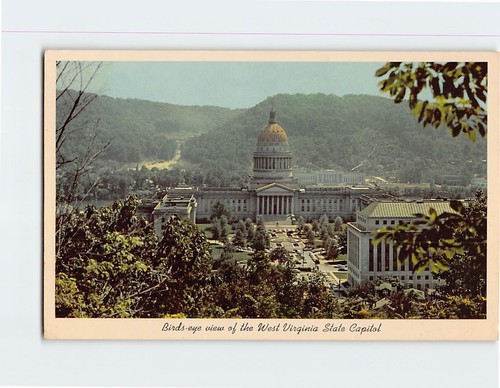 Postcard Birds eye view of the West Virginia State Capitol Charleston ...
