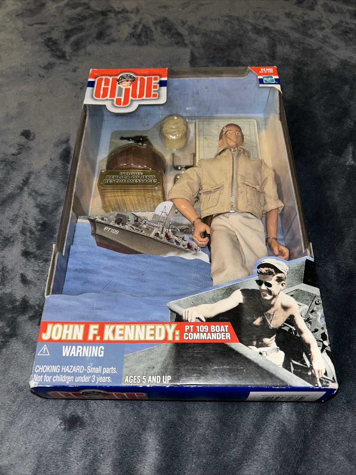 2000 Hasbro Gi Joe John F. Kennedy PT 109 Boat Commander 12 Figure J8 ...