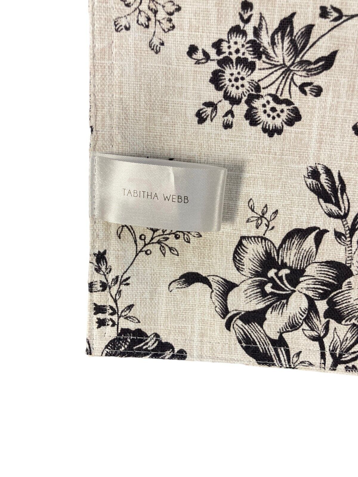 Tabitha Webb Black Floral Reversible 90" Classic Table Runner | eBay