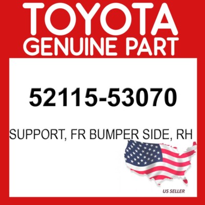 Toyota Genuine 52115-53070 Support Front Bumper Side RH 5211553070 OEM ...