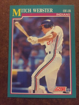 Mitch Webster 594 Score 1991 MLB Baseball Trading Card | eBay