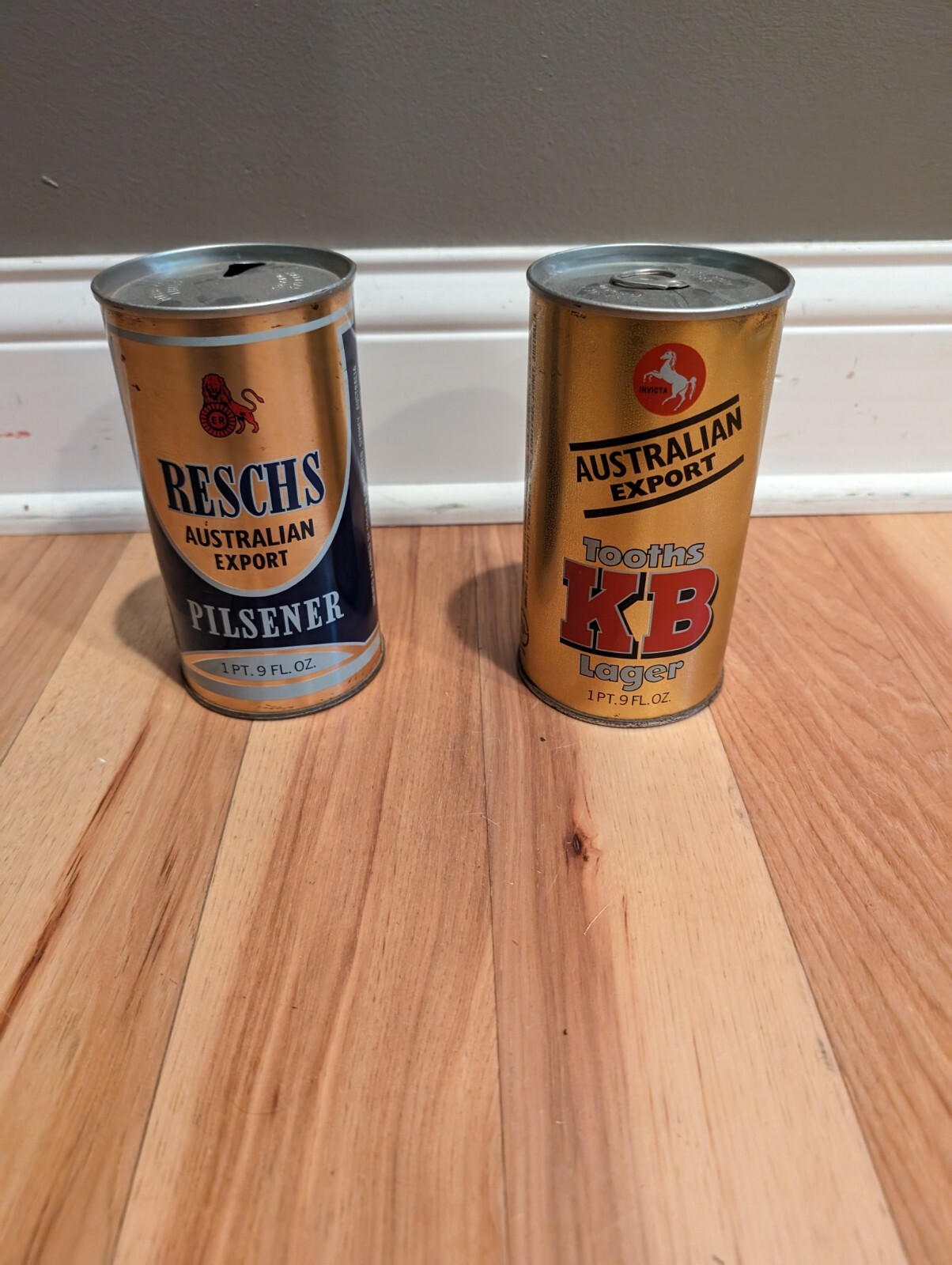 Lot Of 2 Reschs Tooth KB Lager Large 1 Pint 9oz Beer Can Sydney ...