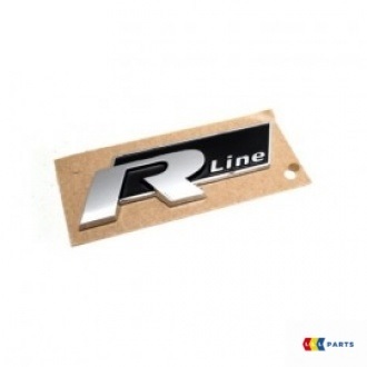 NEW GENUINE VW POLO 13-14 CHROME FRONT GRILL R-LINE BADGE EMBLEM WITH ...