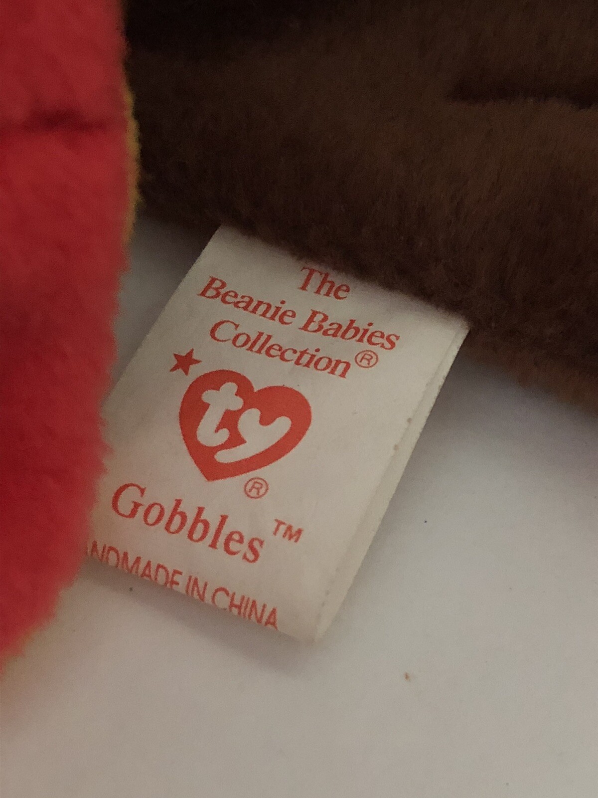 The Beanie Baby Collection Original Baby Gobbles TY Turkey Plush ...