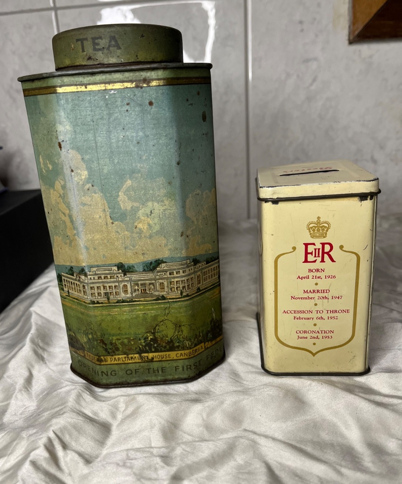 BUSHELL'S 1927 Opening of Parliament House Canberra Tin, featuring HRH ...