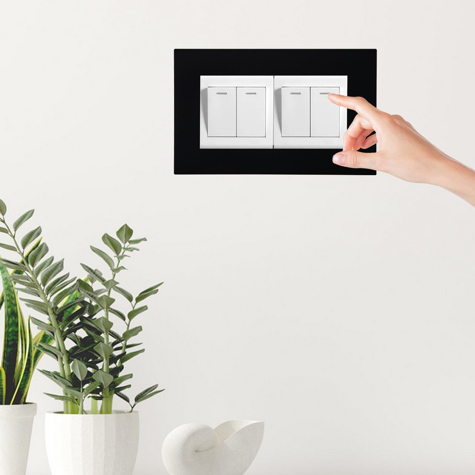 Double Single Socket Switch Surround / Finger Plate Light Switch / Plug ...