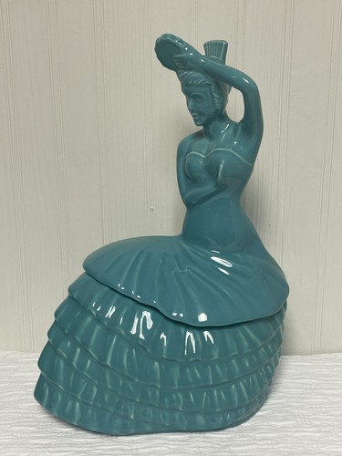 Fiestaware Dancing Lady Cookie Jar Turquoise blue Fiesta Ware NIB & NWT ...