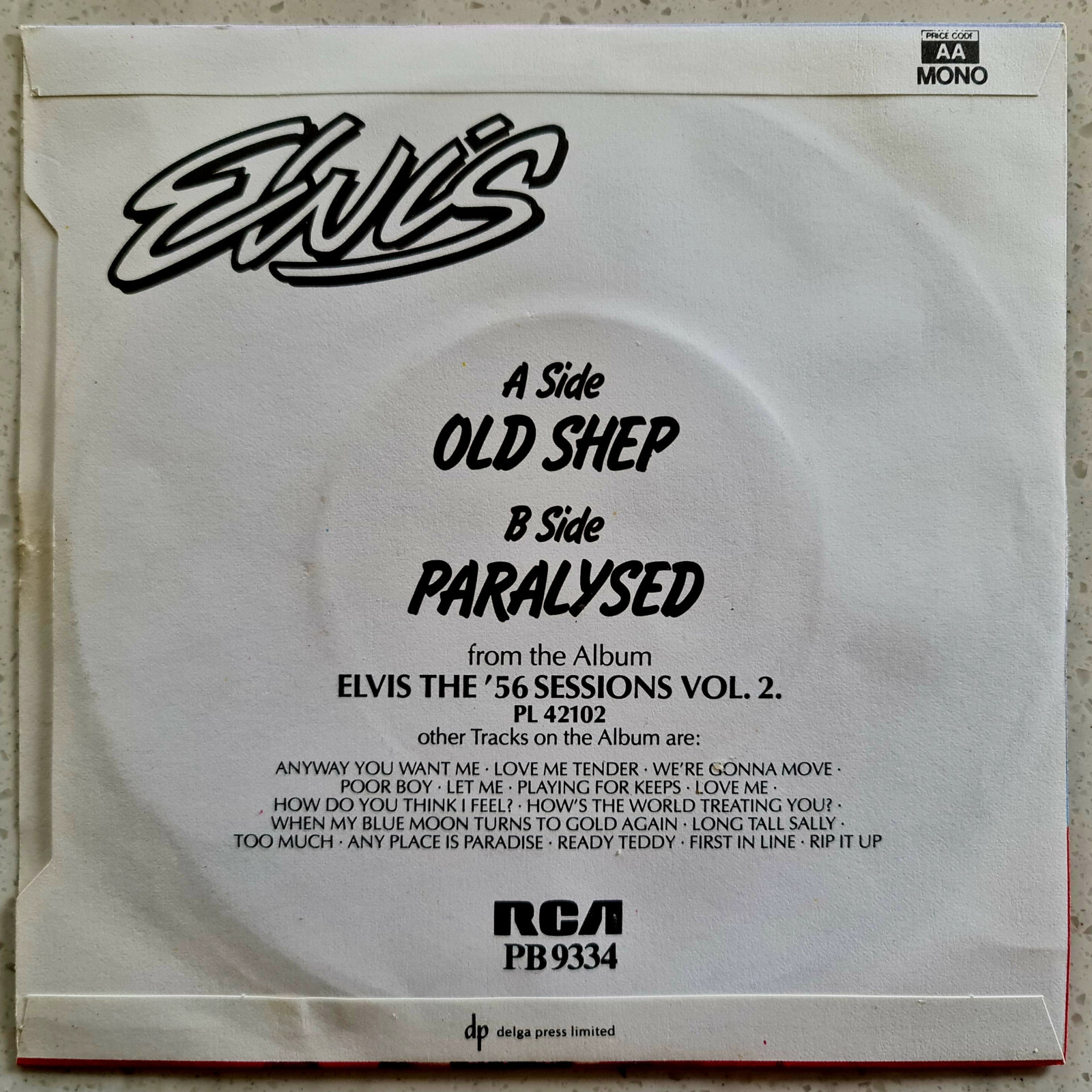Elvis Presley - Old Shep / Paralysed - Ex Con 1978 Reissue 7" | eBay UK