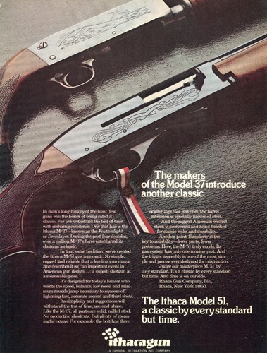 1972 Print Ad of Ithacagun Ithaca Model 51 Shotgun | eBay