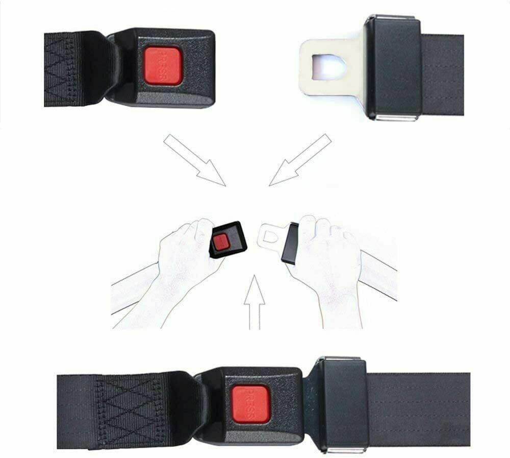 2Pack Universal Lap Seat Belt 2 Point Adjustable Retractable Car Single ...
