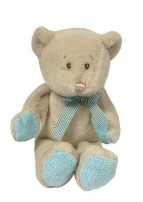 Baby Ganz Bear Beige plush stuffed animal lovey security toy tags | eBay