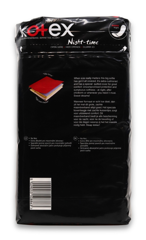 Kotex Maxi Night Time Maxi Pads 10 Pack X 12 5029053508863 | eBay UK