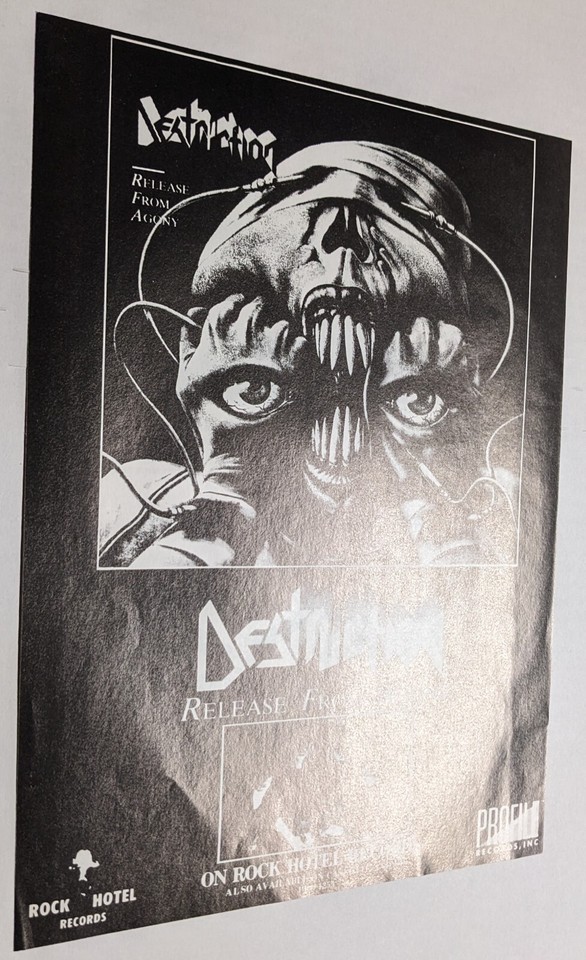 DESTRUCTION / SCHMIER / 1987 RELEASE FROM AGONY LP / ALBUM MAGAZINE ...