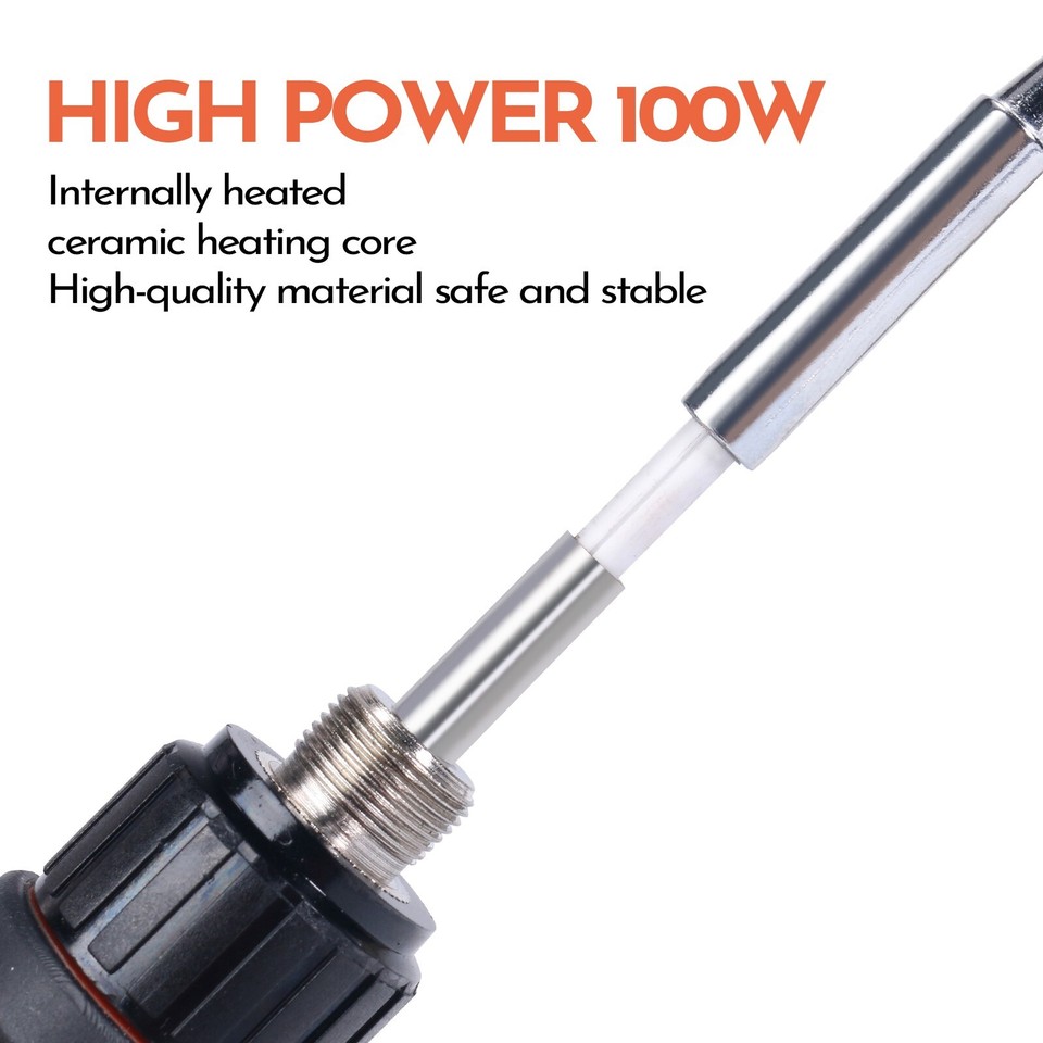 100W Soldering Iron Kit LED Display Adjustable Temperature Welding ...