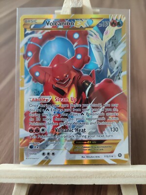 Volcanion EX 115/114 Steam Seige Full Art Secret Rare Gold Border ...