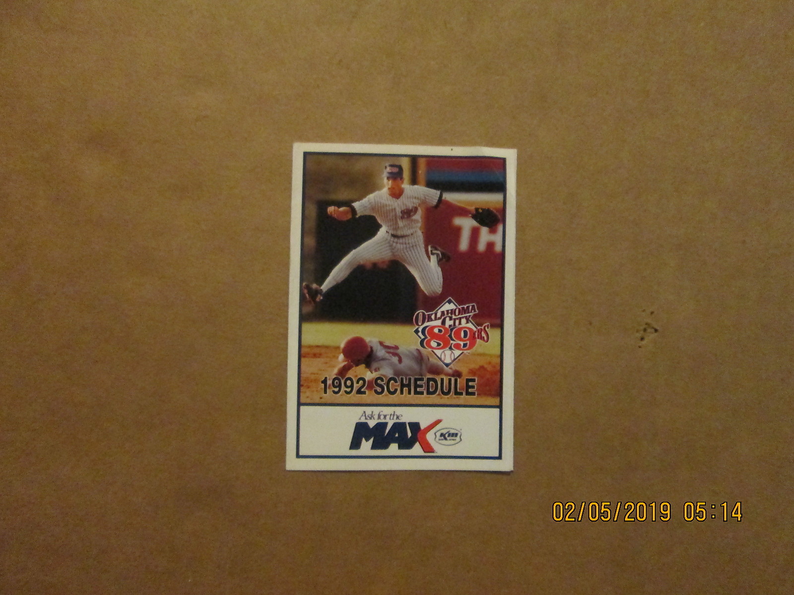 Oklahoma City 89ers Vintage Circa 1992 Team Logo Baseball Pocket ...