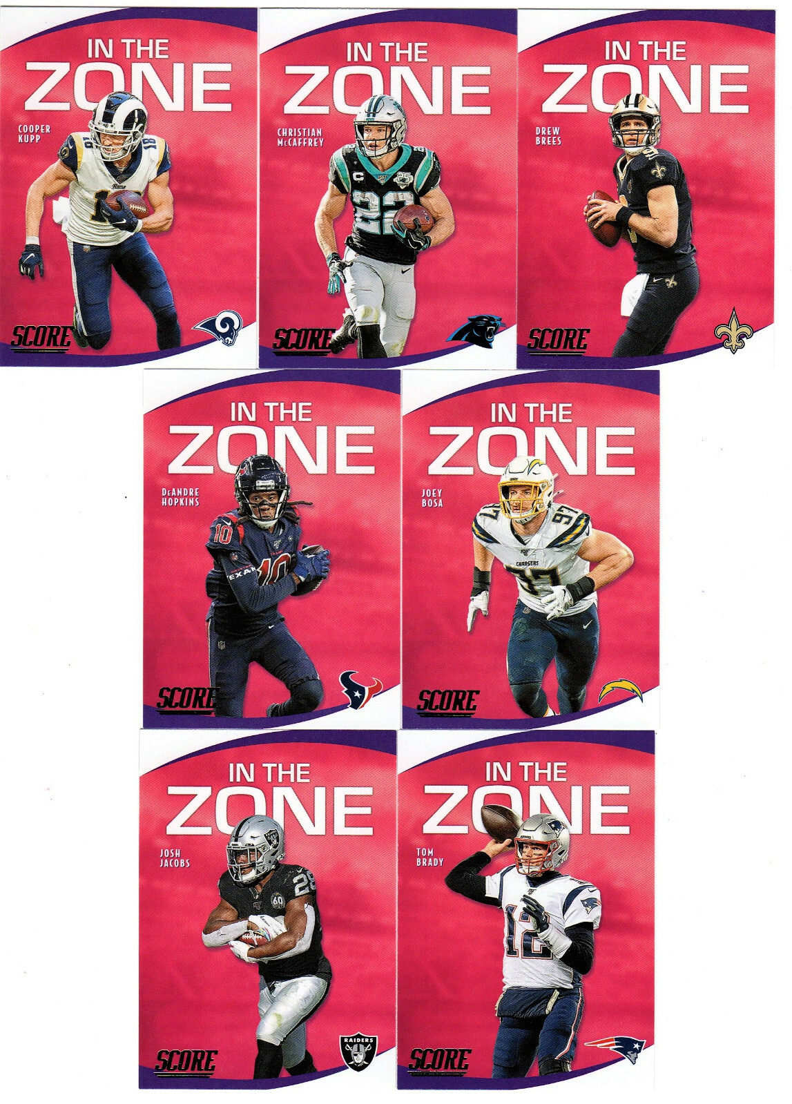 2020 Score Football In The Zone Inserts You Pick One or More from the ...
