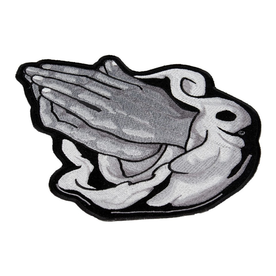 Subdued Praying Hands Patch, Christian Biker Back Patches | eBay
