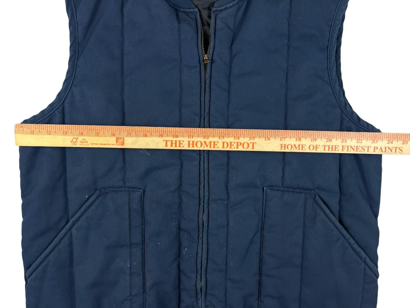 VTG Red Map Quilted Utility Work Vest Men Sz XL-REG N… - Gem