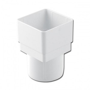 GUTTER GUTTERING DOWNPIPE White Square to Round Adaptor | eBay