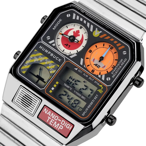 Aviator Watch Digital Chronograph Wrist Watch 33mm Multifunction Star ...