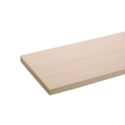 Waddell Project Board Wood Poplar 48x6x1 S4S Unfinished DIY Shelving ...
