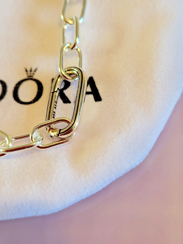Bracelet Link PANDORA argent 925 poinçon ALE PANDORA 20cm | eBay UK