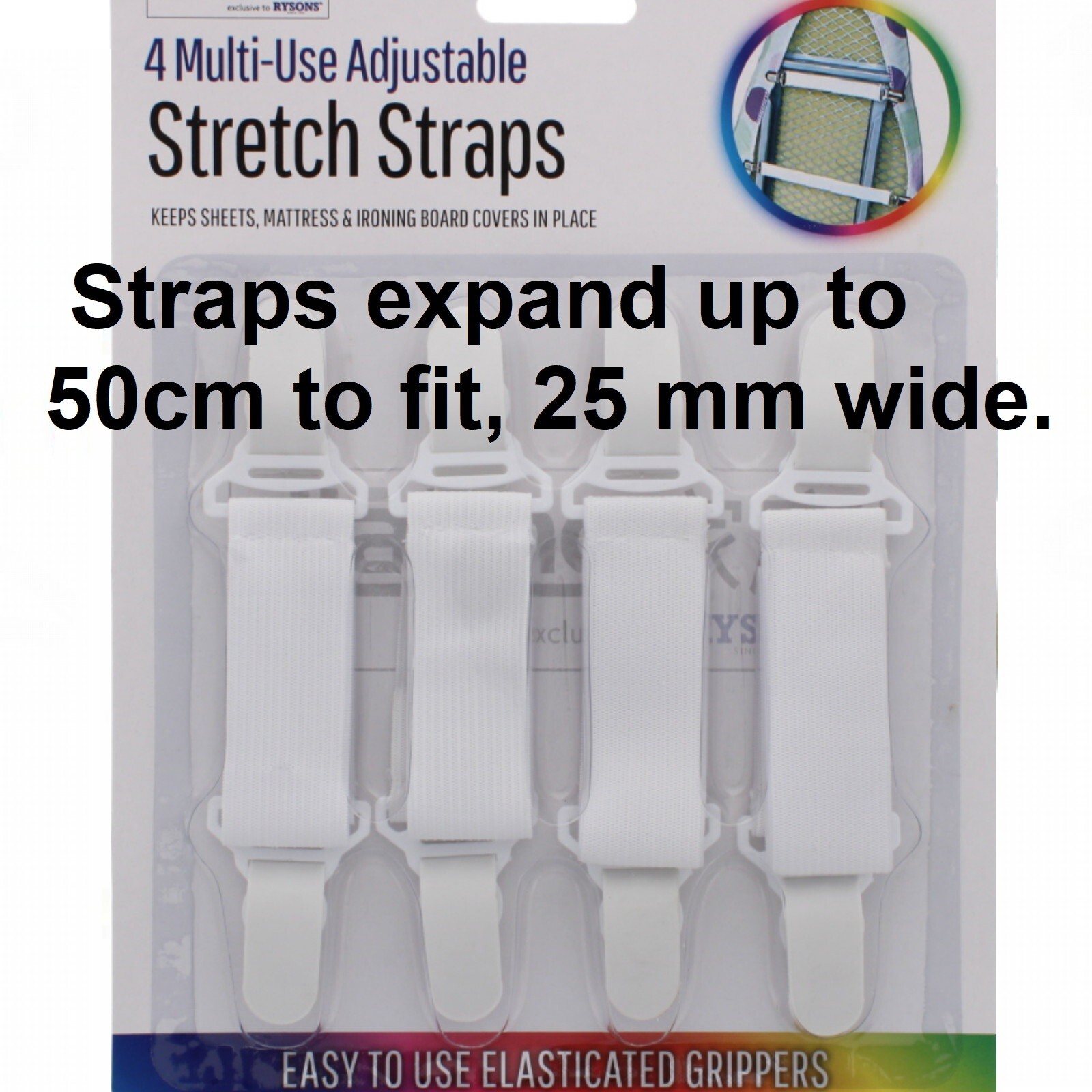 Bed Sheet Grippers Clips Mattress Holder x4 Ironing Board Straps ...