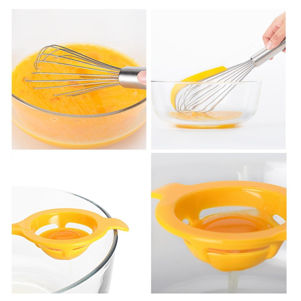 Egg Beater Whisk Built-in Accessories Balloon Whisk Non-slip Handle ...